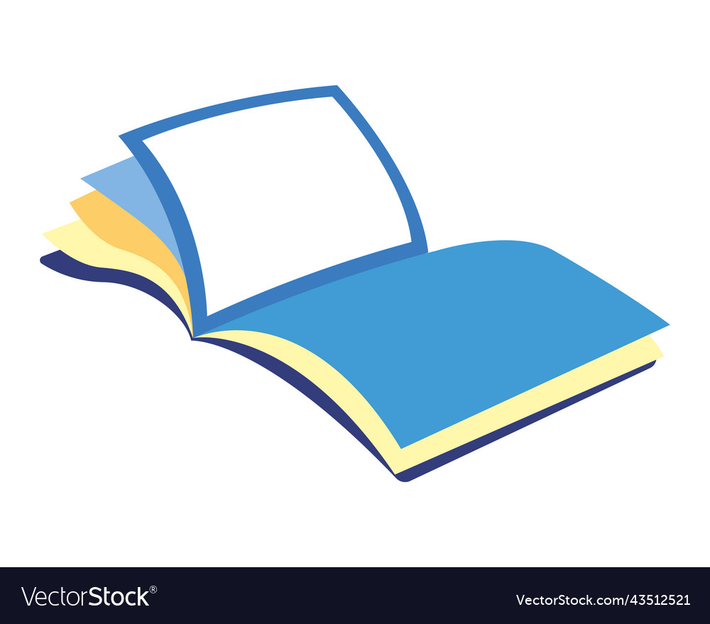 Text book open Royalty Free Vector Image - VectorStock