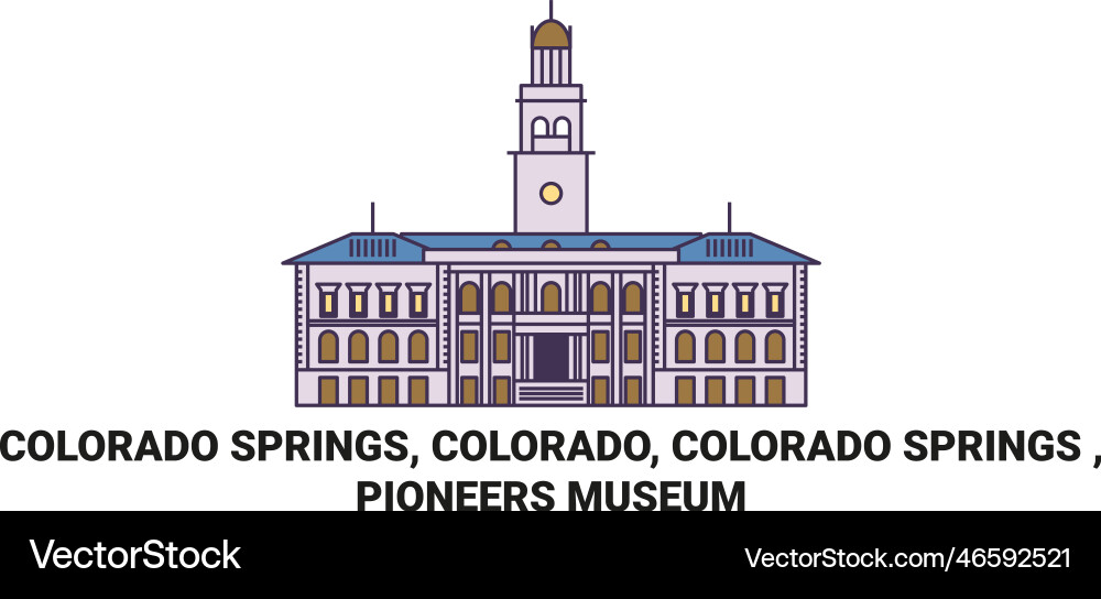 United states colorado springs Royalty Free Vector Image