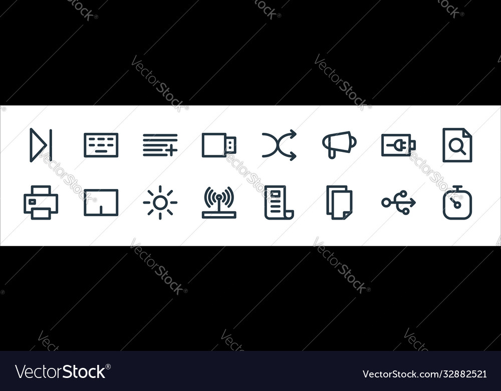 User interface line icons linear set quality line Vector Image