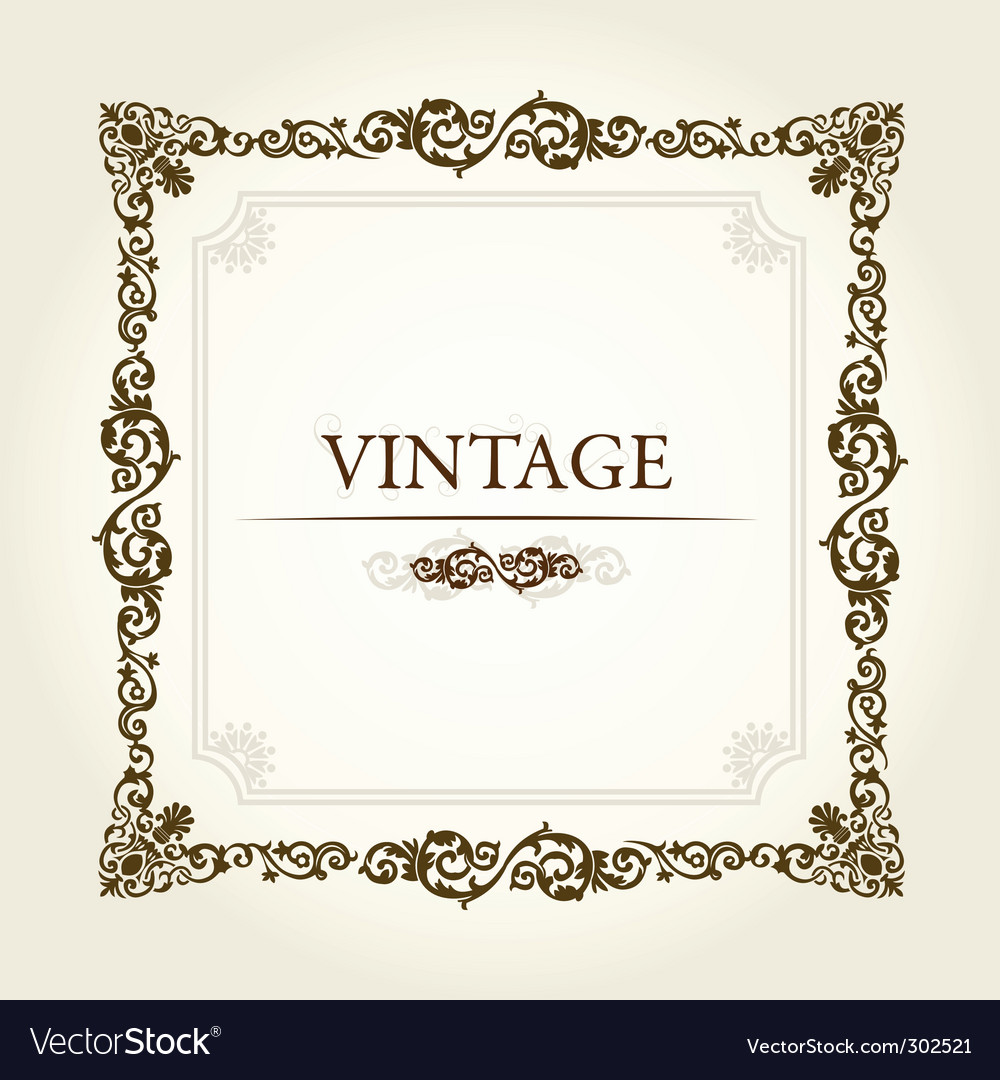 Vintage frame Royalty Free Vector Image - VectorStock