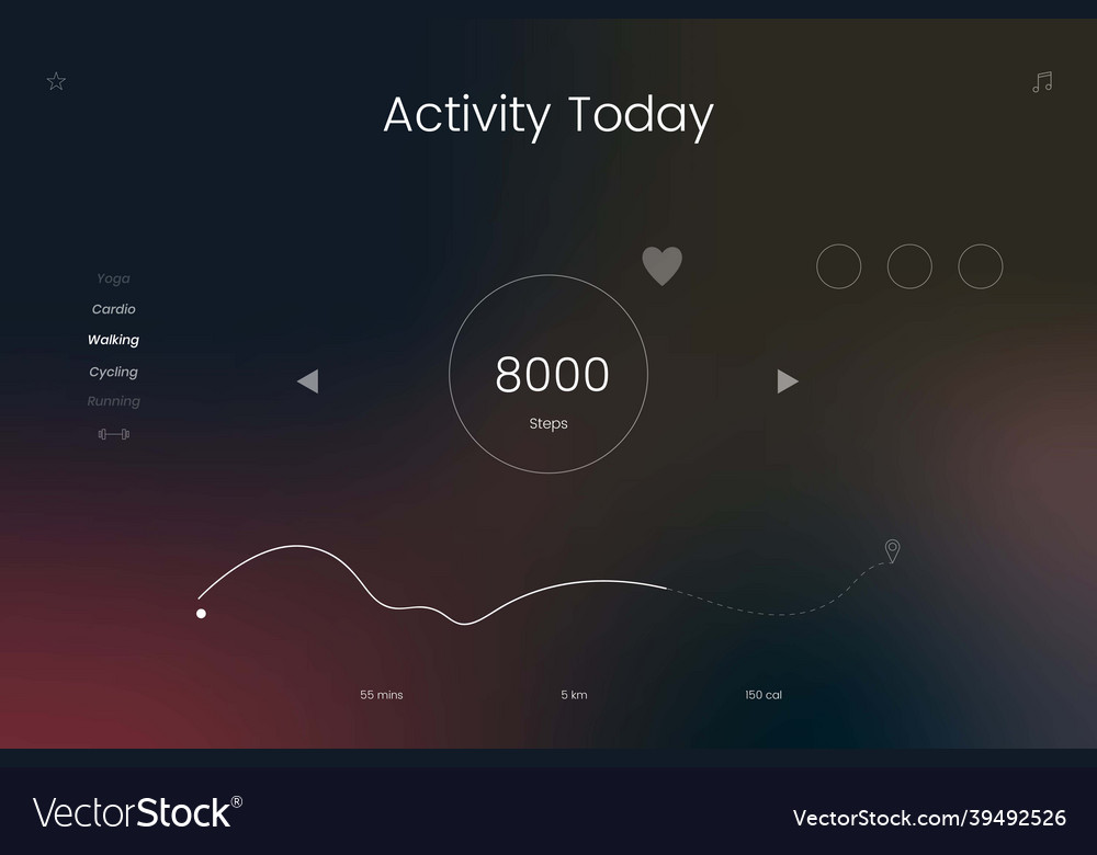 Activity tracker design Royalty Free Vector Image