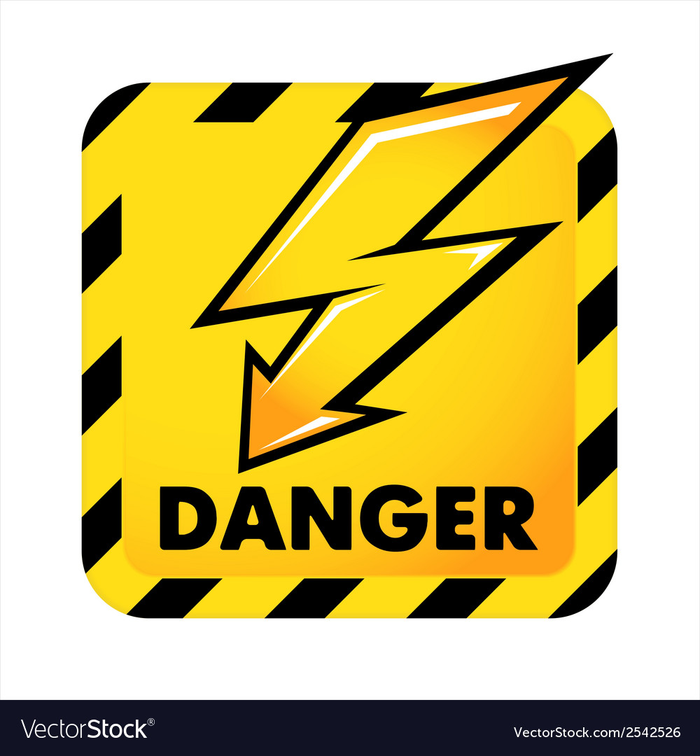 Danger button Royalty Free Vector Image - VectorStock