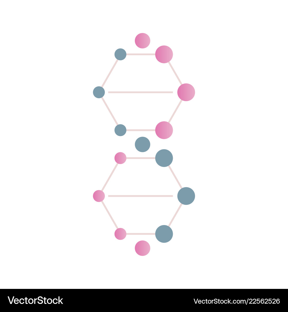 Dna genetic sign elements and icons collection Vector Image