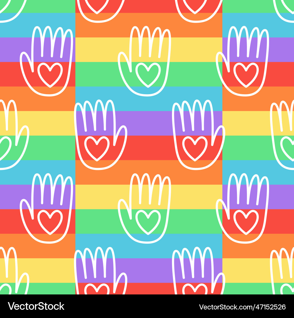 Gay pride rainbow seamless pattern lgbt background