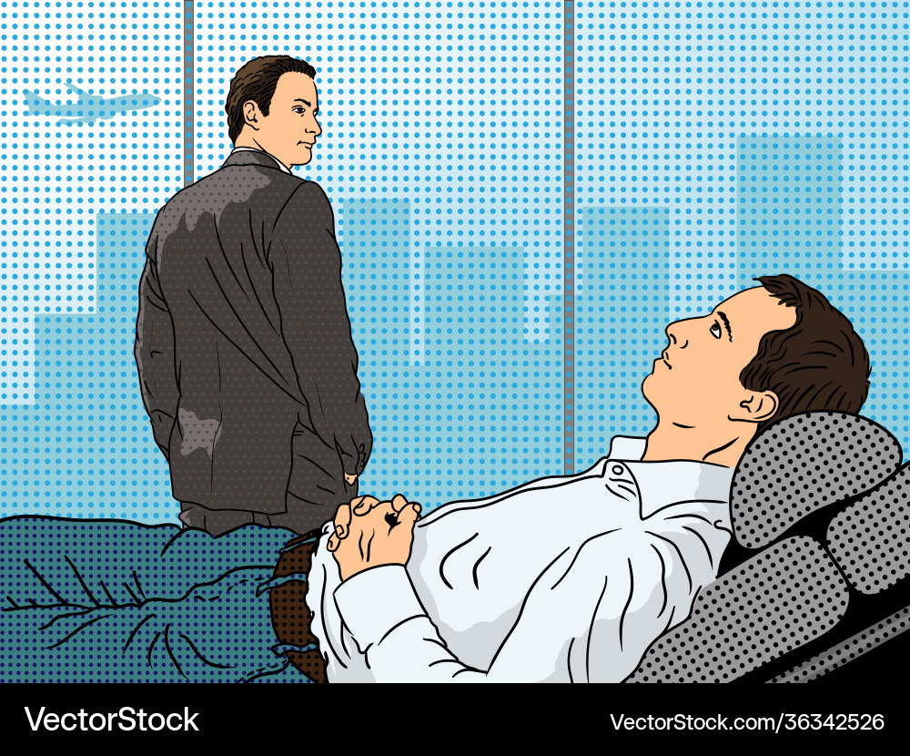 Guy in chair Royalty Free Vector Image - VectorStock