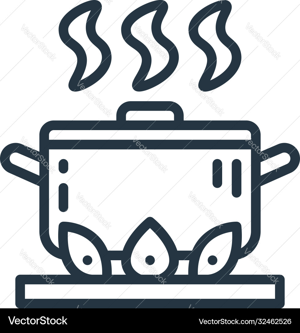 Hot food icon isolated on white background Vector Image