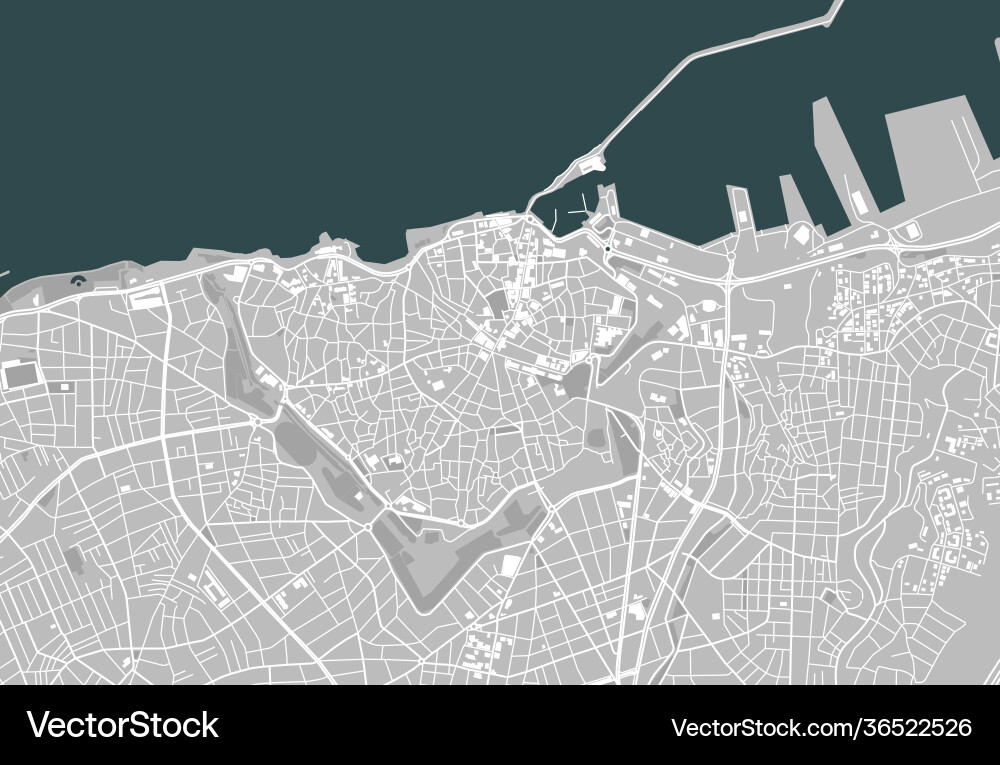 Map city heraklion crete greece Royalty Free Vector Image