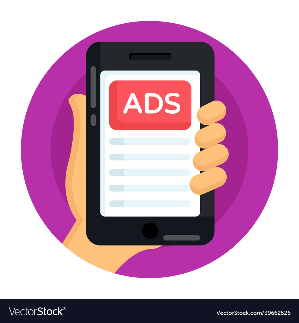 Mobile ads Royalty Free Vector Image - VectorStock