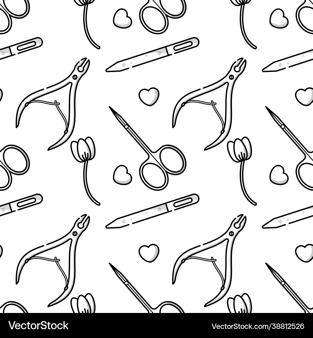 Nail salon tools and accessories for manicure Vector Image
