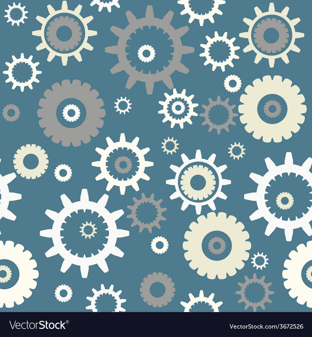 Seamless pattern with gears Royalty Free Vector Image