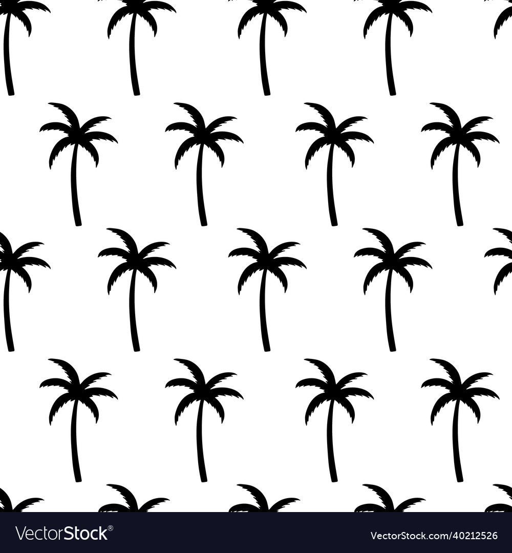 Seamless pattern with palm trees Royalty Free Vector Image
