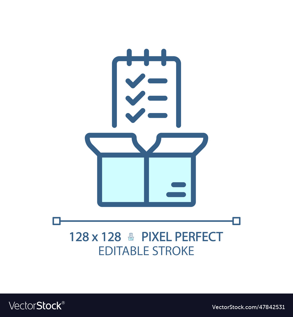 2d customizable quality control linear icon Vector Image