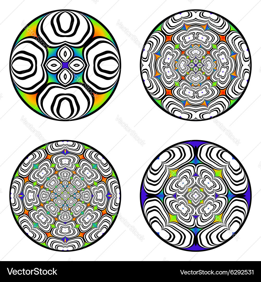 A set design circle elements Royalty Free Vector Image