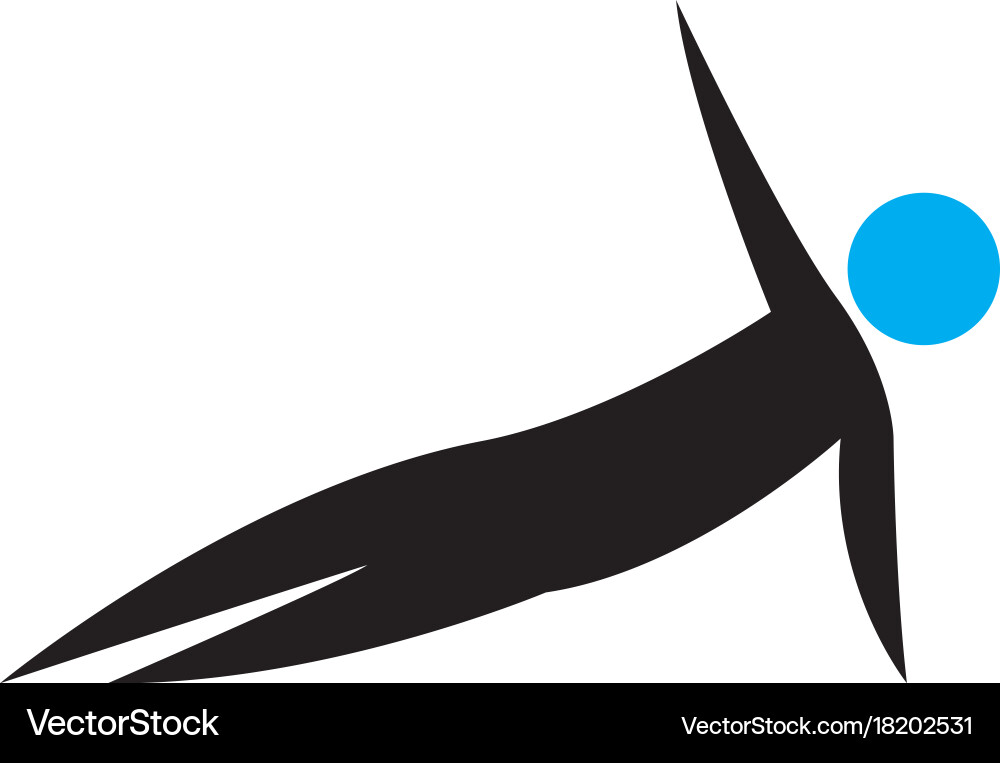 Abstract fitness icon Royalty Free Vector Image