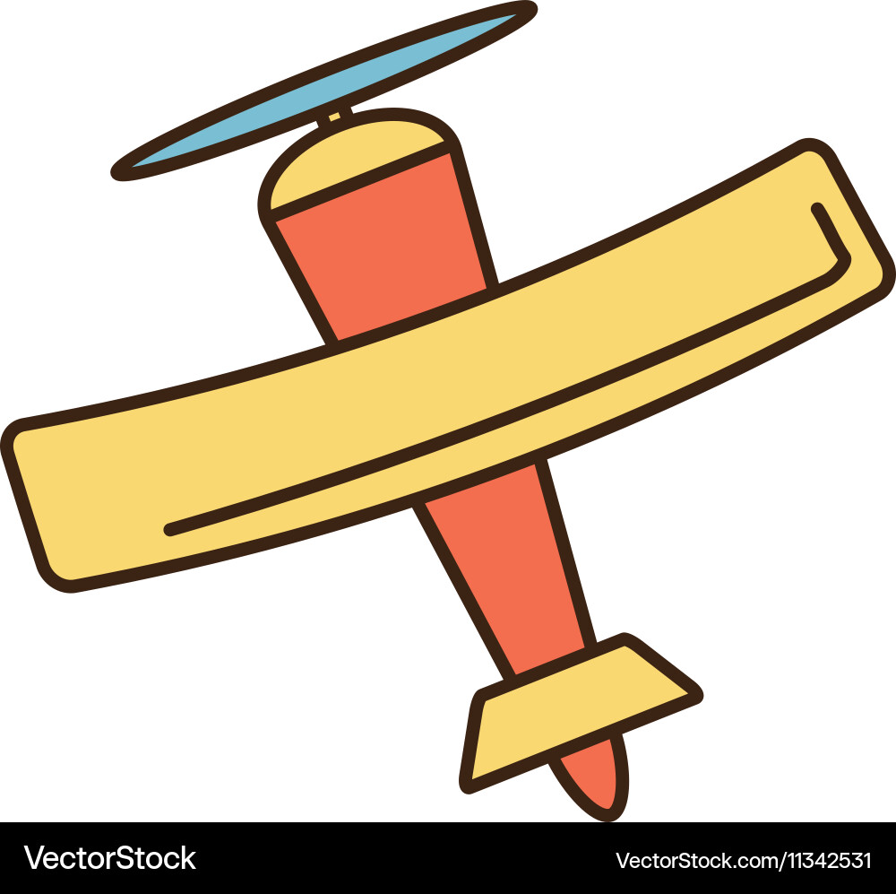 Airplane vehicle flying isolated icon Royalty Free Vector