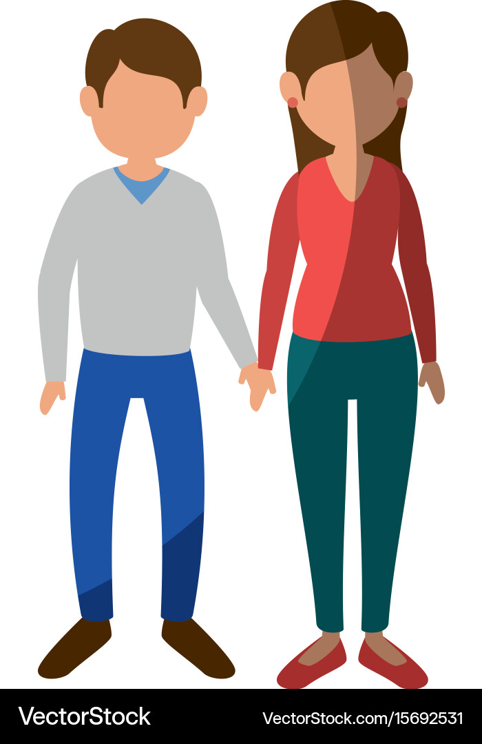 Beautiful and romantic couple Royalty Free Vector Image
