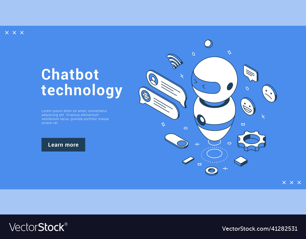 Chatbot technology artificial intelligence Vector Image