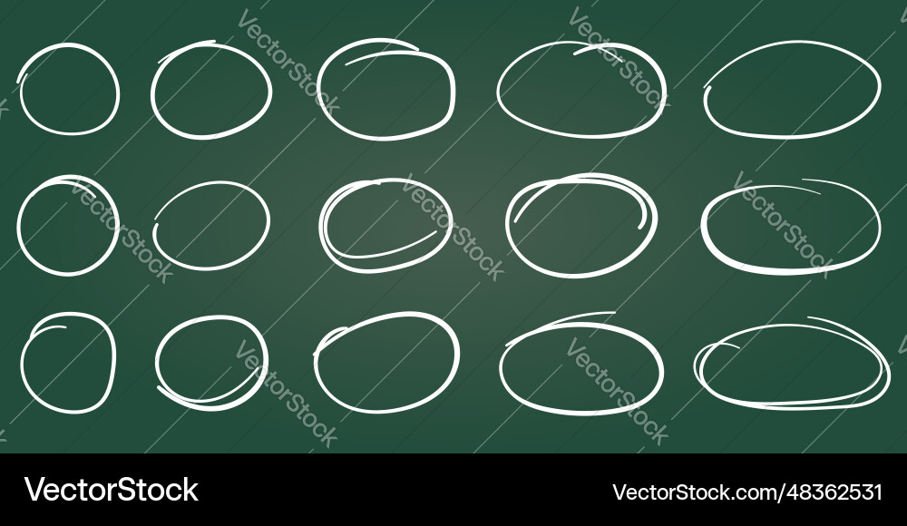 Circle line sketch icon in hand drawn style Vector Image