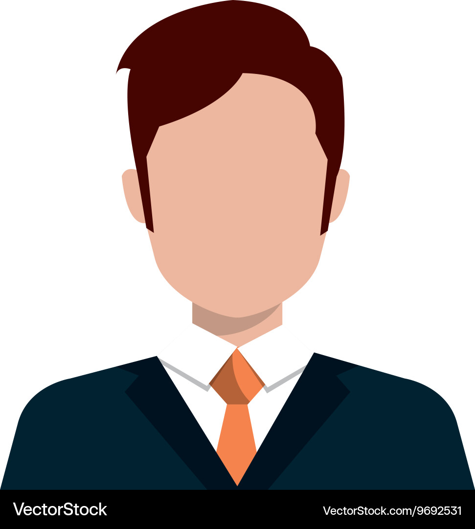 Executive businessman profile isolated icon Vector Image