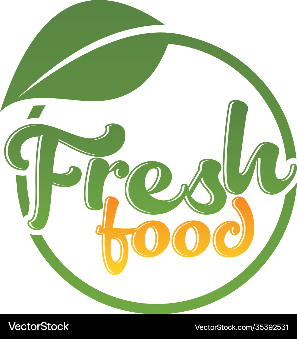 Fresh logo green leaf ecology collection Vector Image
