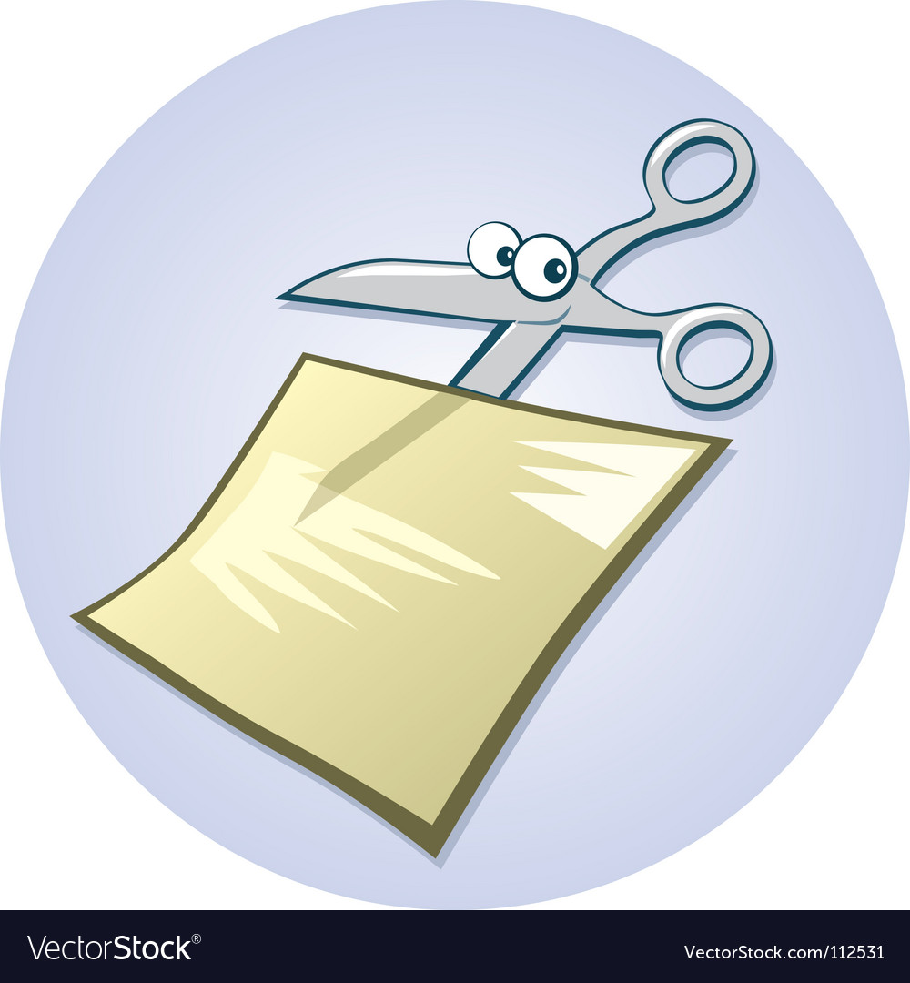 Funny scissors Royalty Free Vector Image - VectorStock