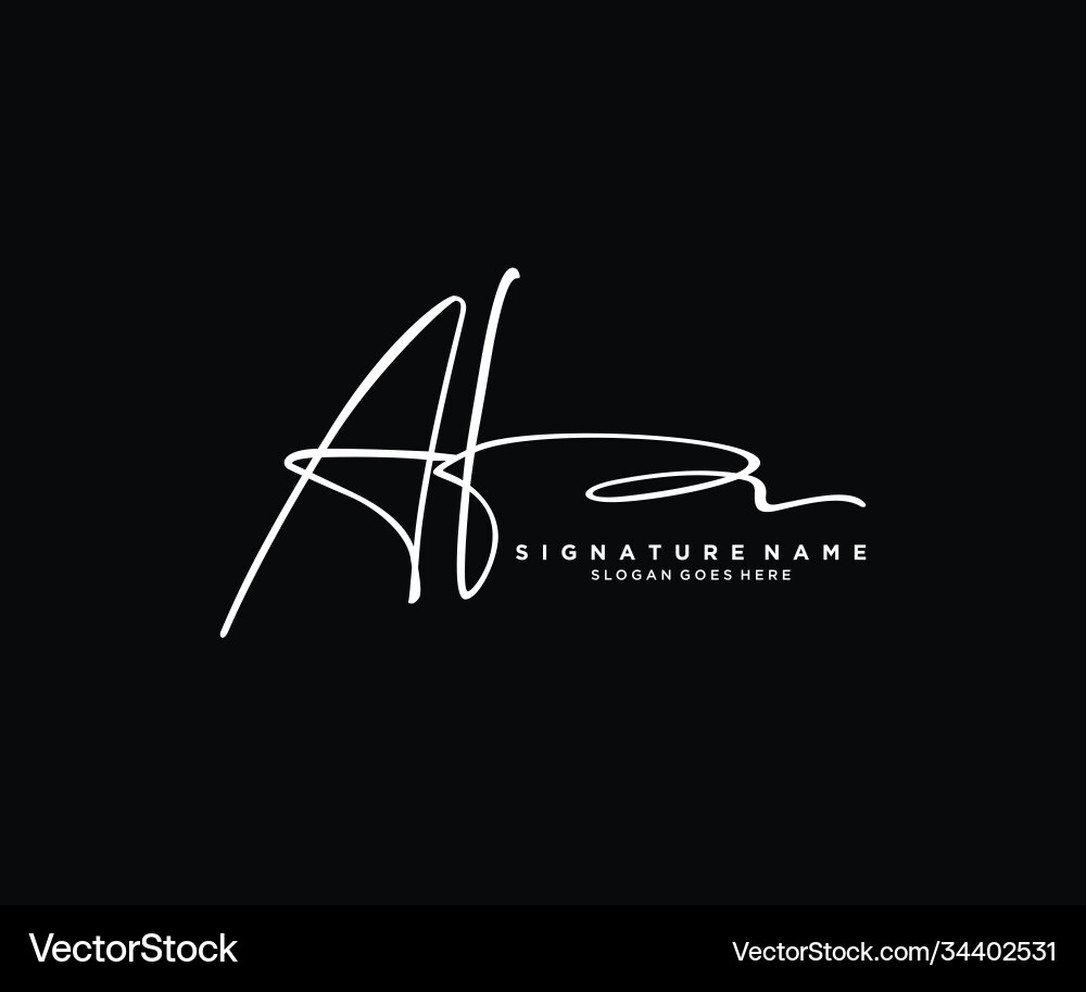 Letter af signature logo template Royalty Free Vector Image
