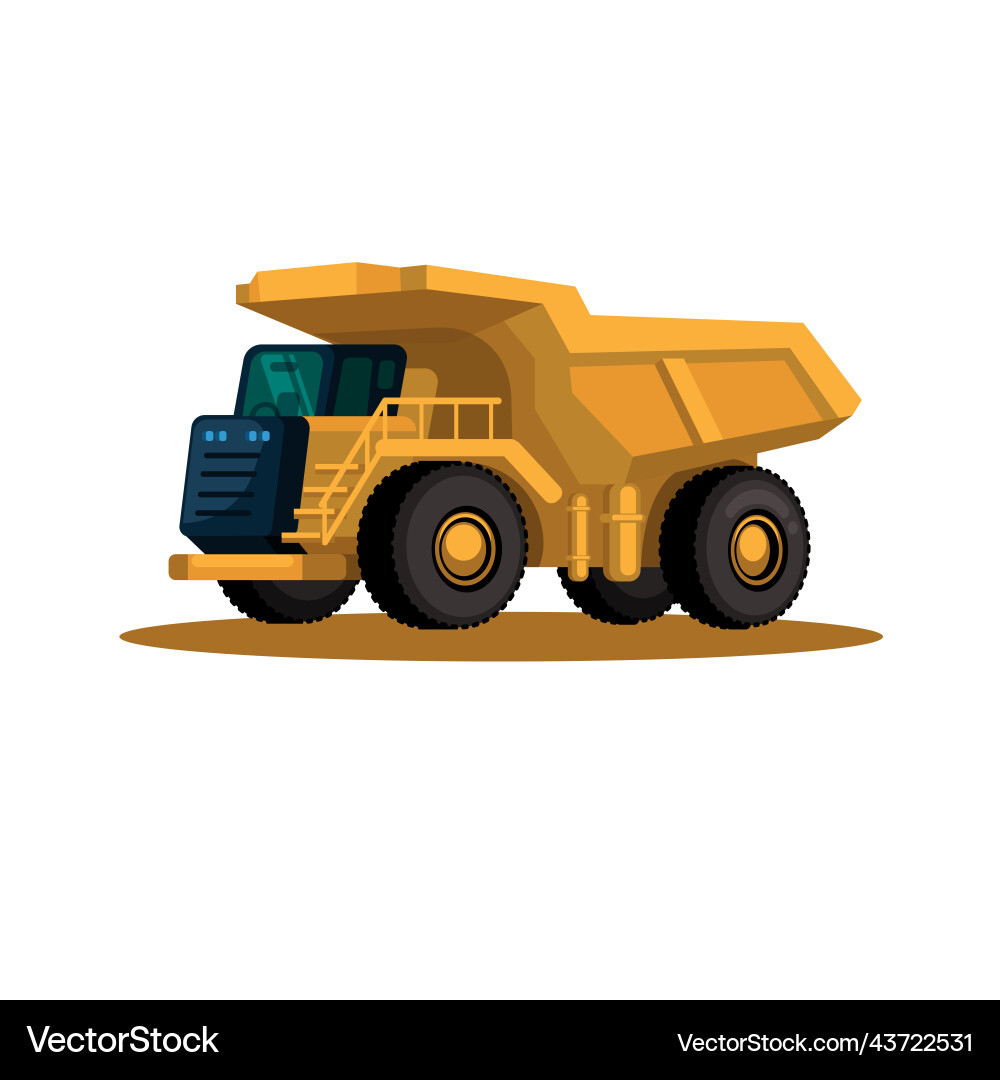 Mining dump truck industrial vehicle Royalty Free Vector