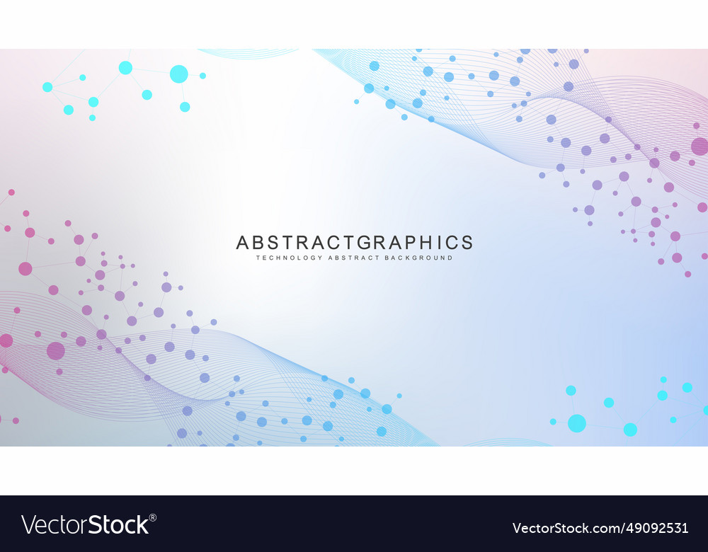 Modern science background with lines dots Vector Image
