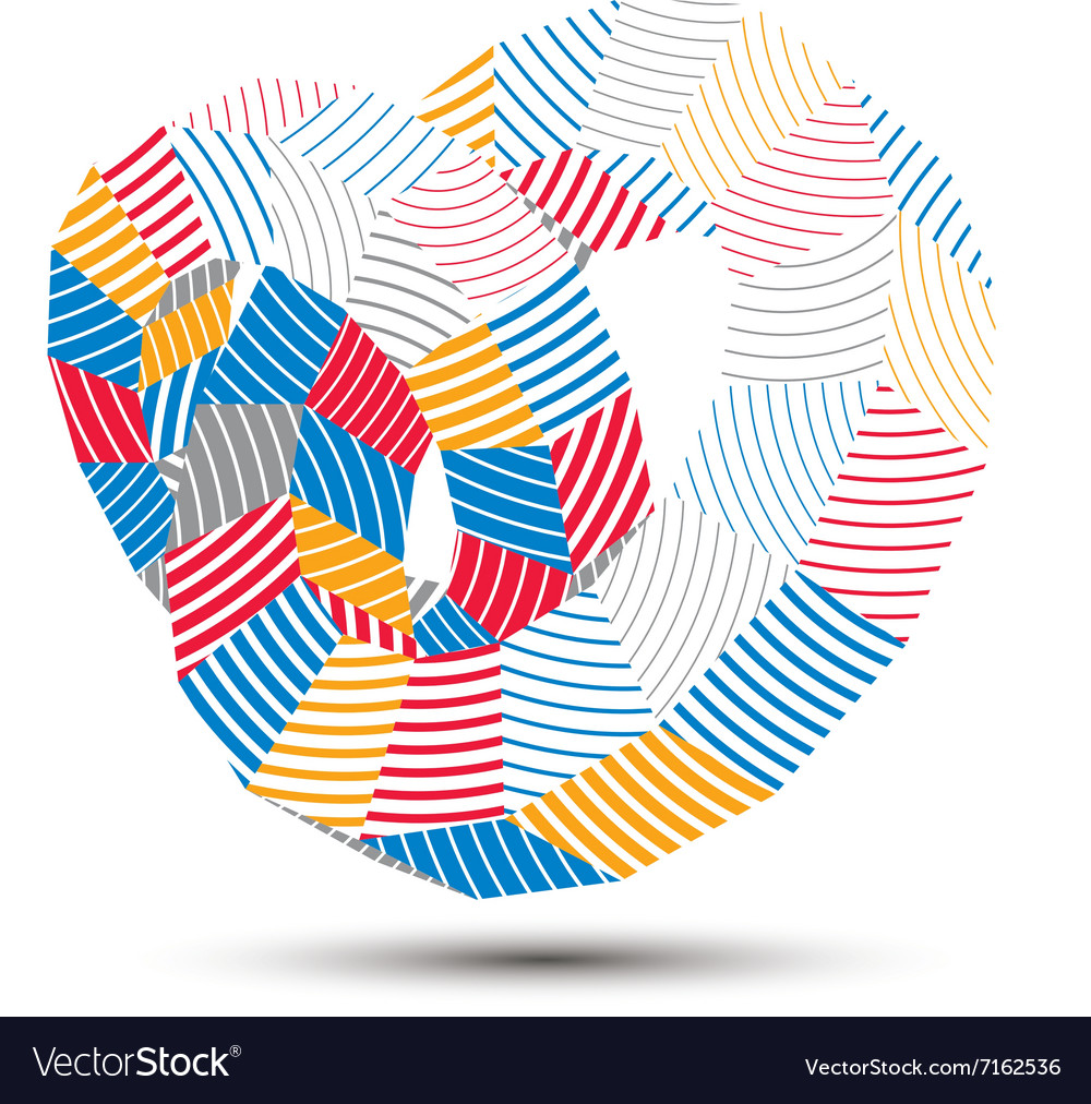 3d Abstract Design Object Polygonal Complicated Vector Image