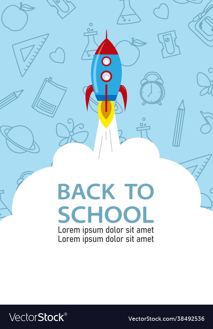 Back to school card space for text Royalty Free Vector Image