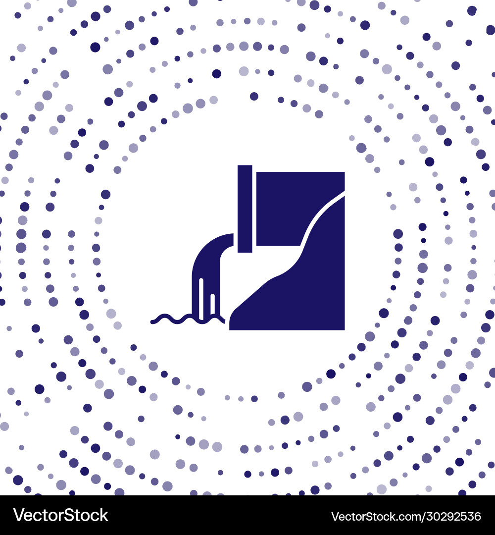 Blue wastewater icon isolated on white background Vector Image