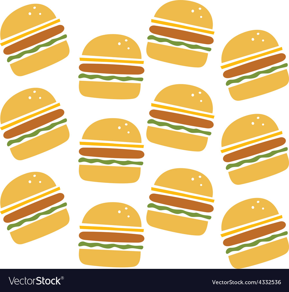 Burger pattern Royalty Free Vector Image - VectorStock