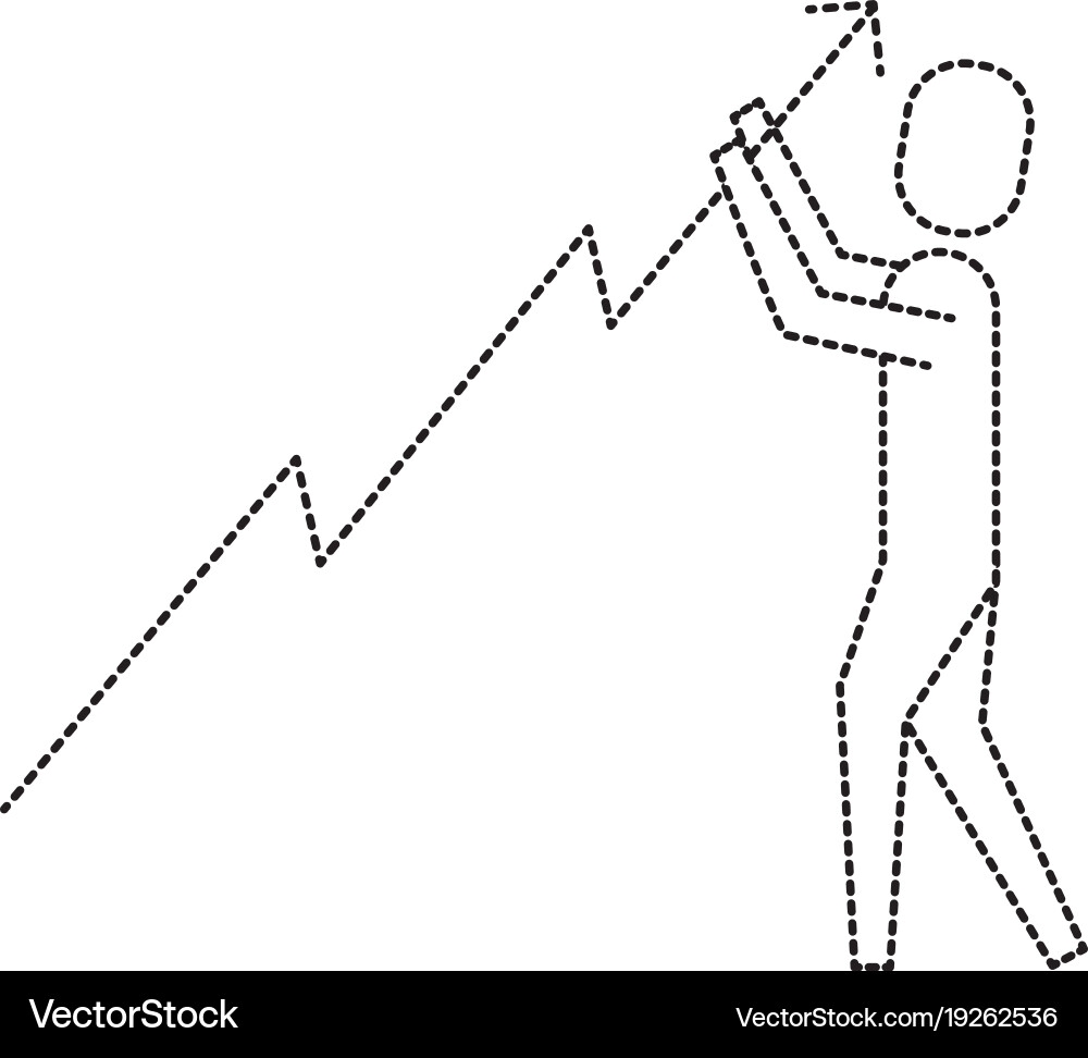 Businessman holdin growth arrow progress Vector Image