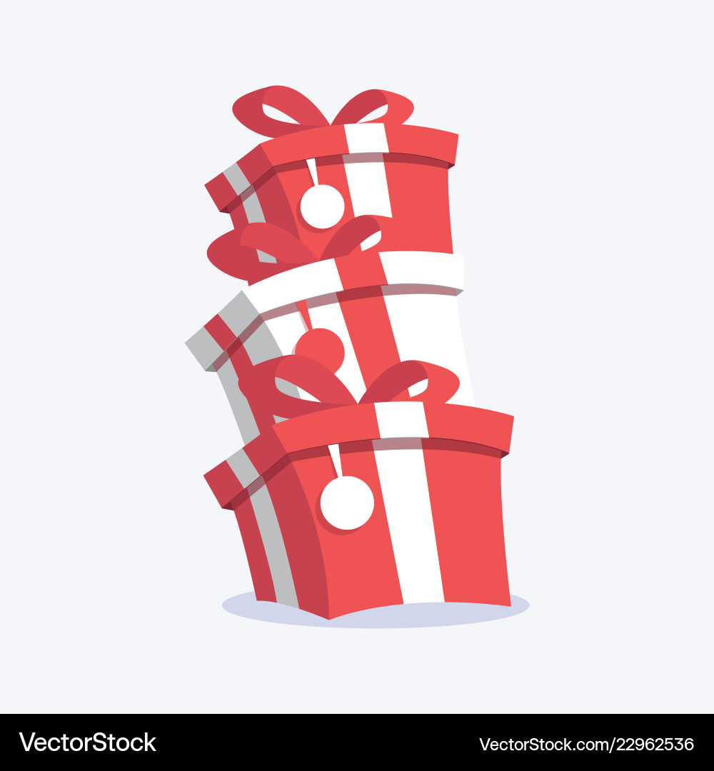 Celebration gifts with ribbon Royalty Free Vector Image