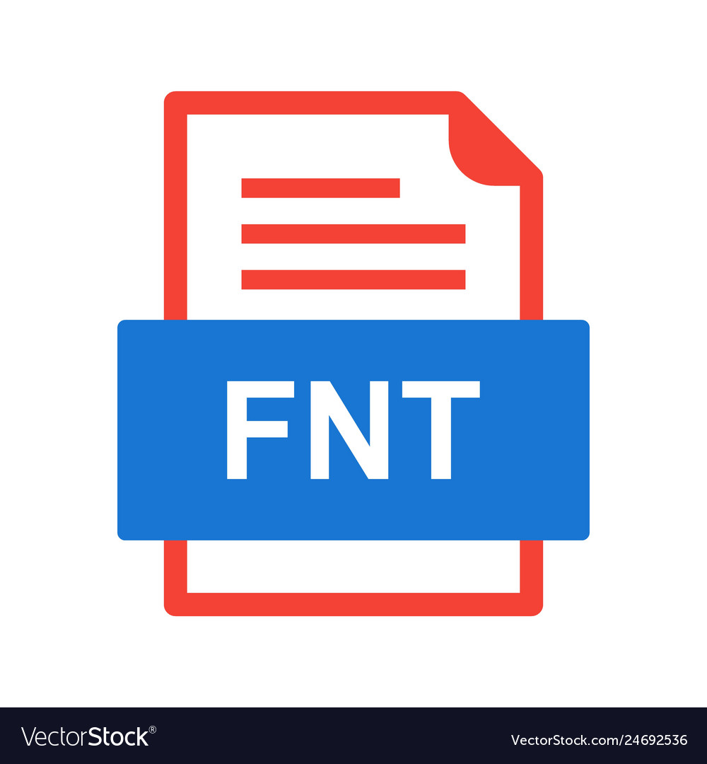 Fnt file document icon Royalty Free Vector Image