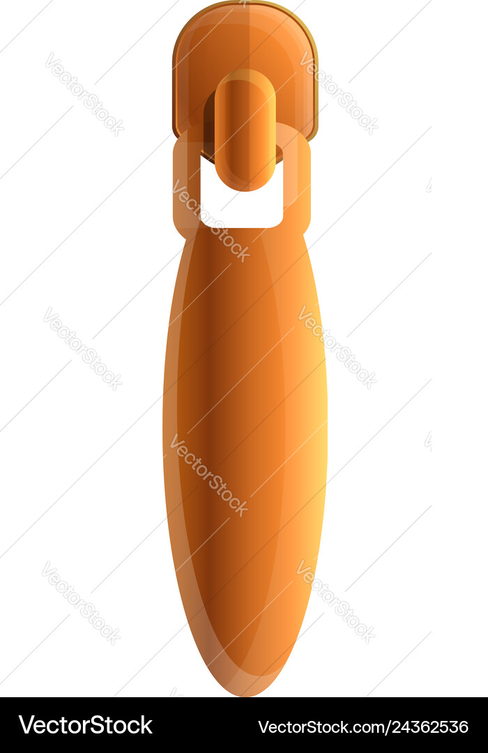 Modern zipper icon cartoon style Royalty Free Vector Image