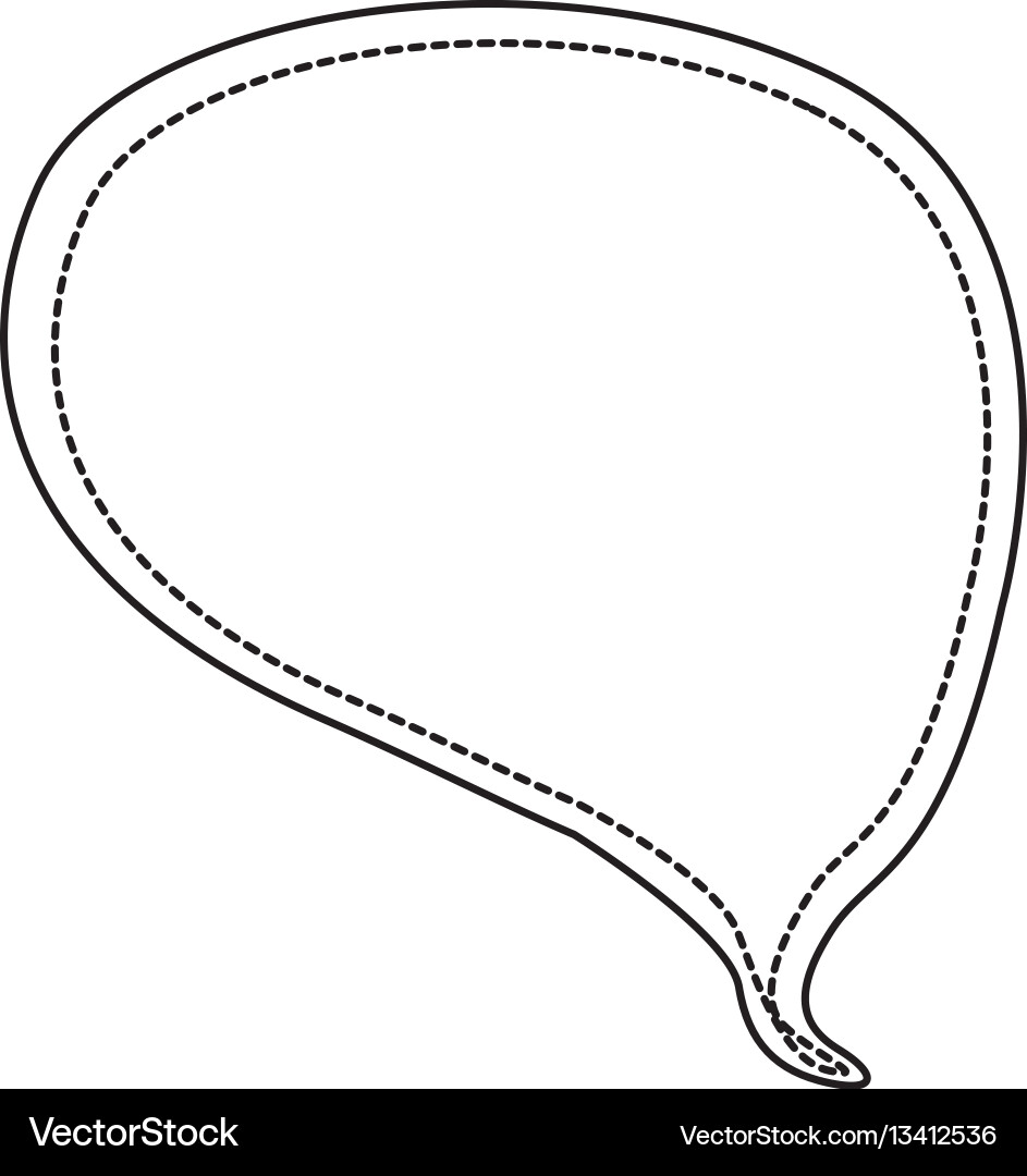 Monochrome dotted line with callout for dialogue Vector Image