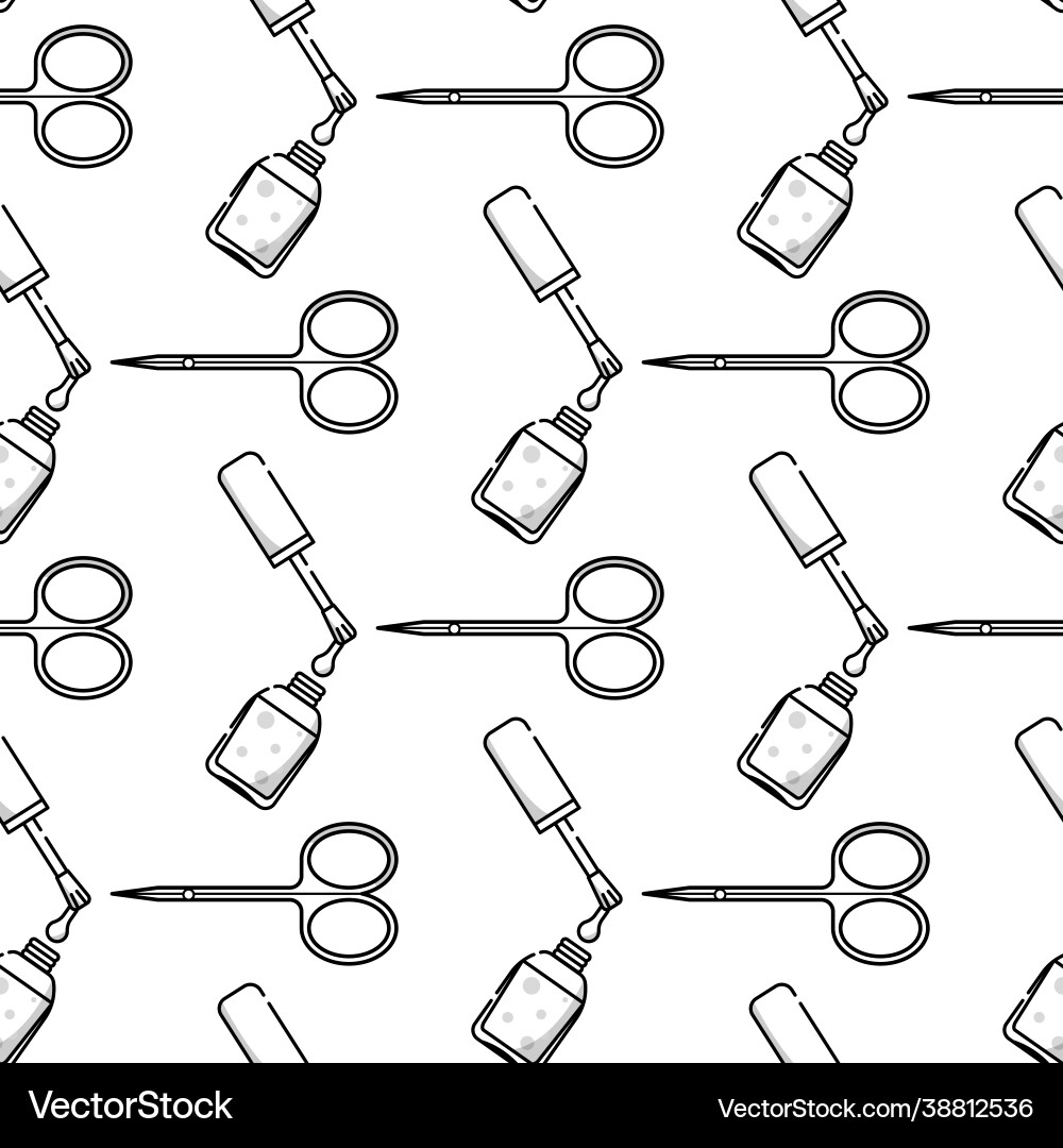 Nail salon tools and accessories for manicure Vector Image