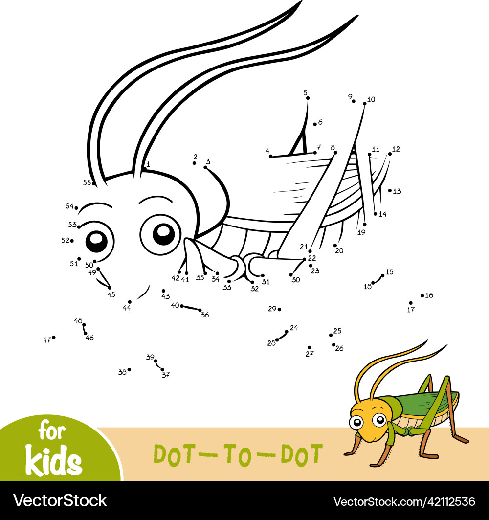 Numbers game education game for children Vector Image