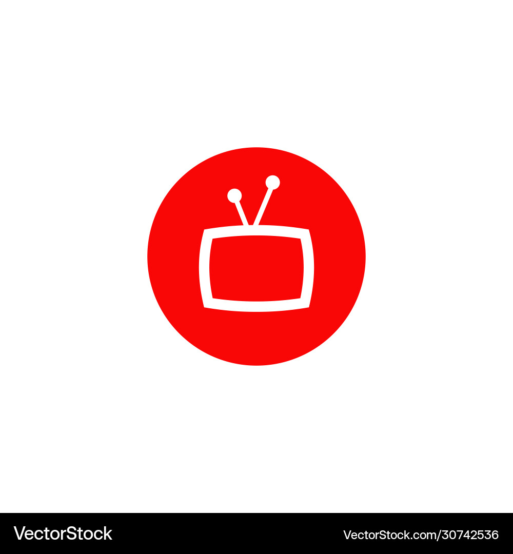 Tv or television channel logo design template Vector Image