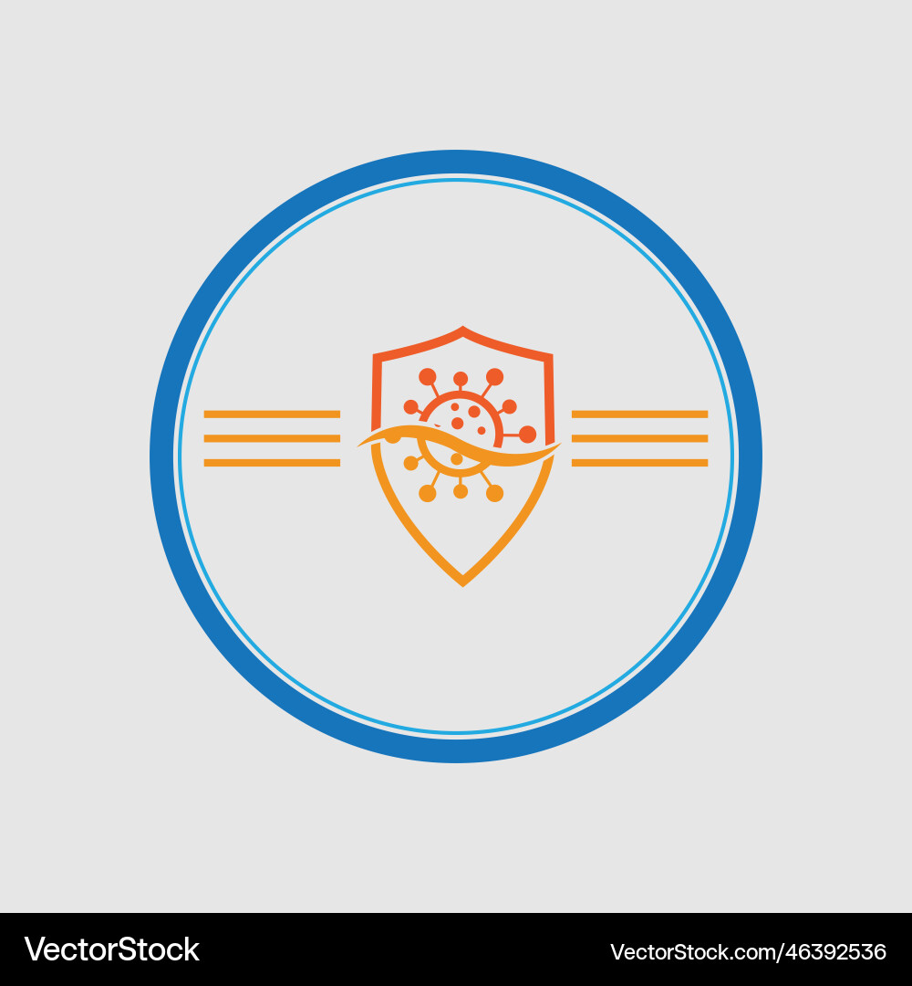 Virus protection logo images design Royalty Free Vector