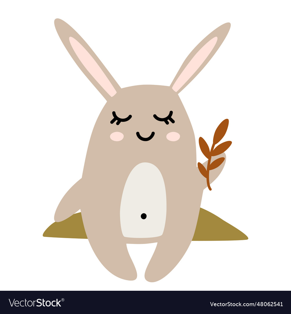 0809 rabbit Royalty Free Vector Image - VectorStock