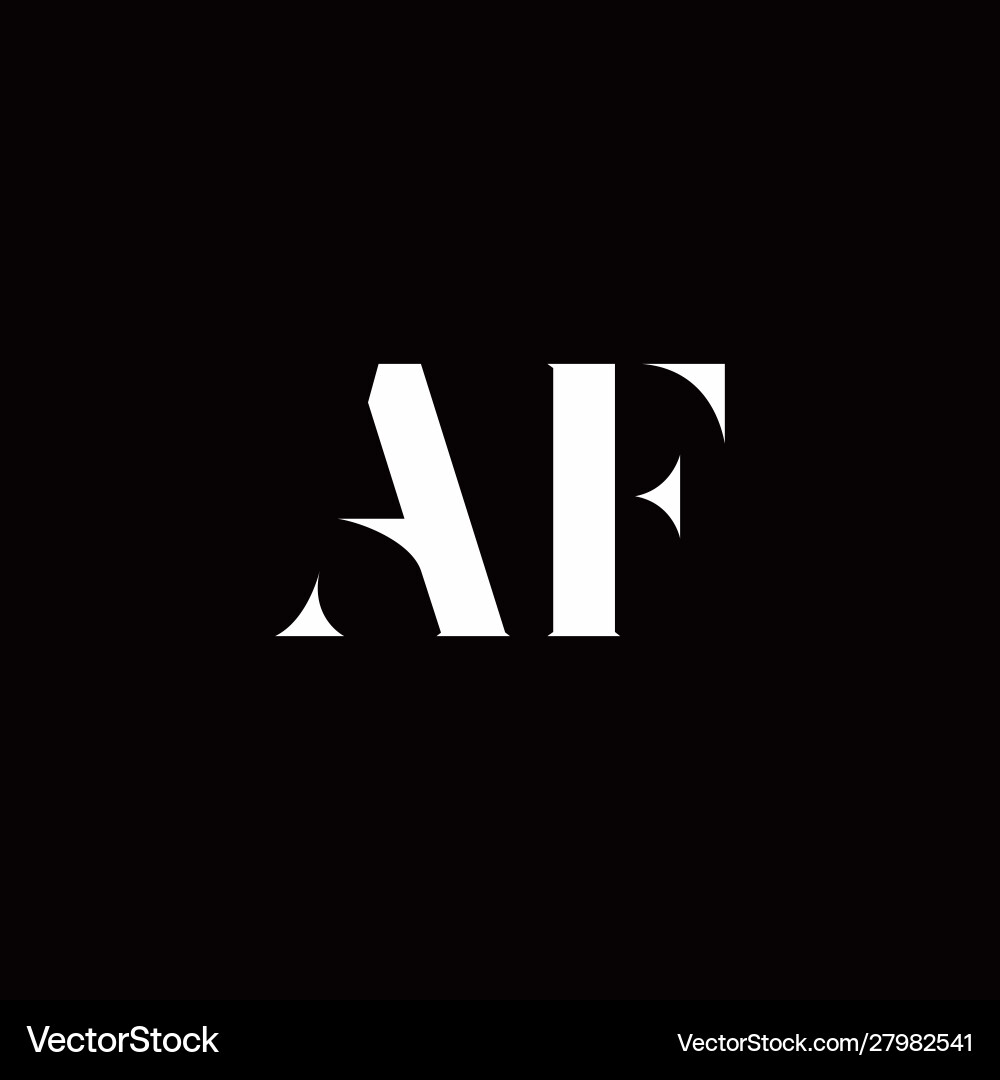 Af logo letter initial designs template Royalty Free Vector