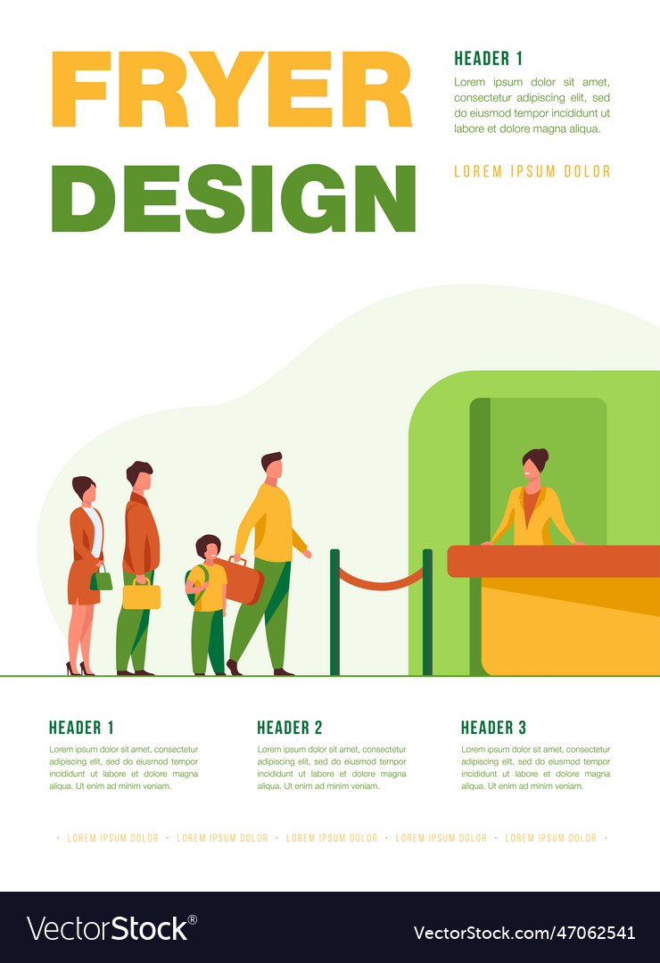 Airport queue Royalty Free Vector Image - VectorStock