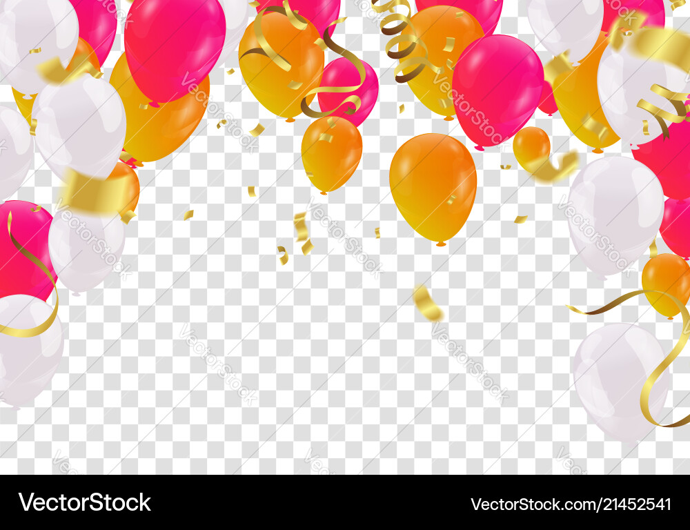 Balloons header background design element Vector Image