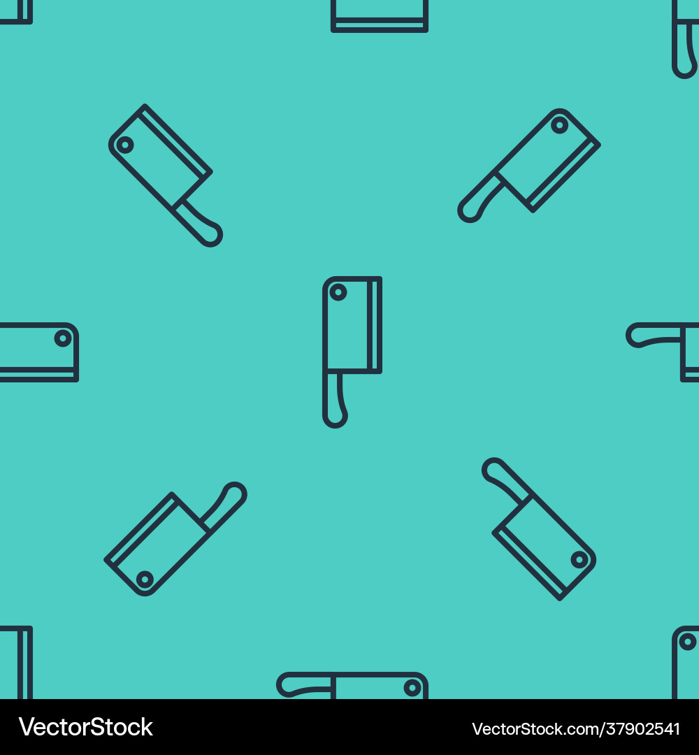 Black line meat chopper icon isolated seamless Vector Image