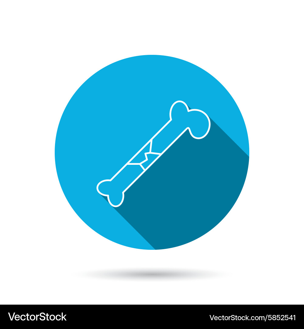 Bone fracture icon Traumatology sign Royalty Free Vector
