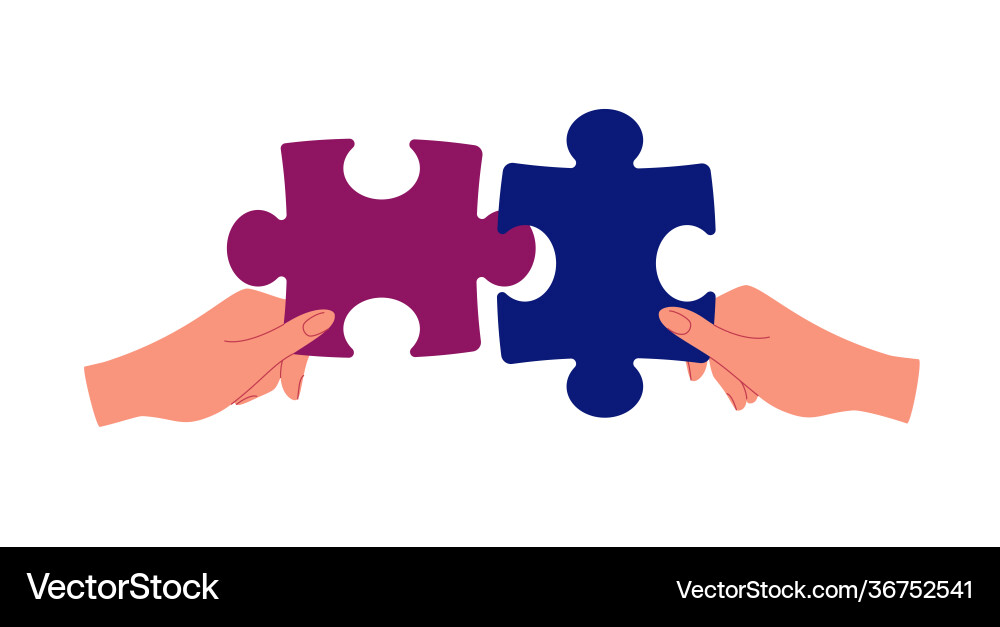 Business partnership metaphor the concept Vector Image