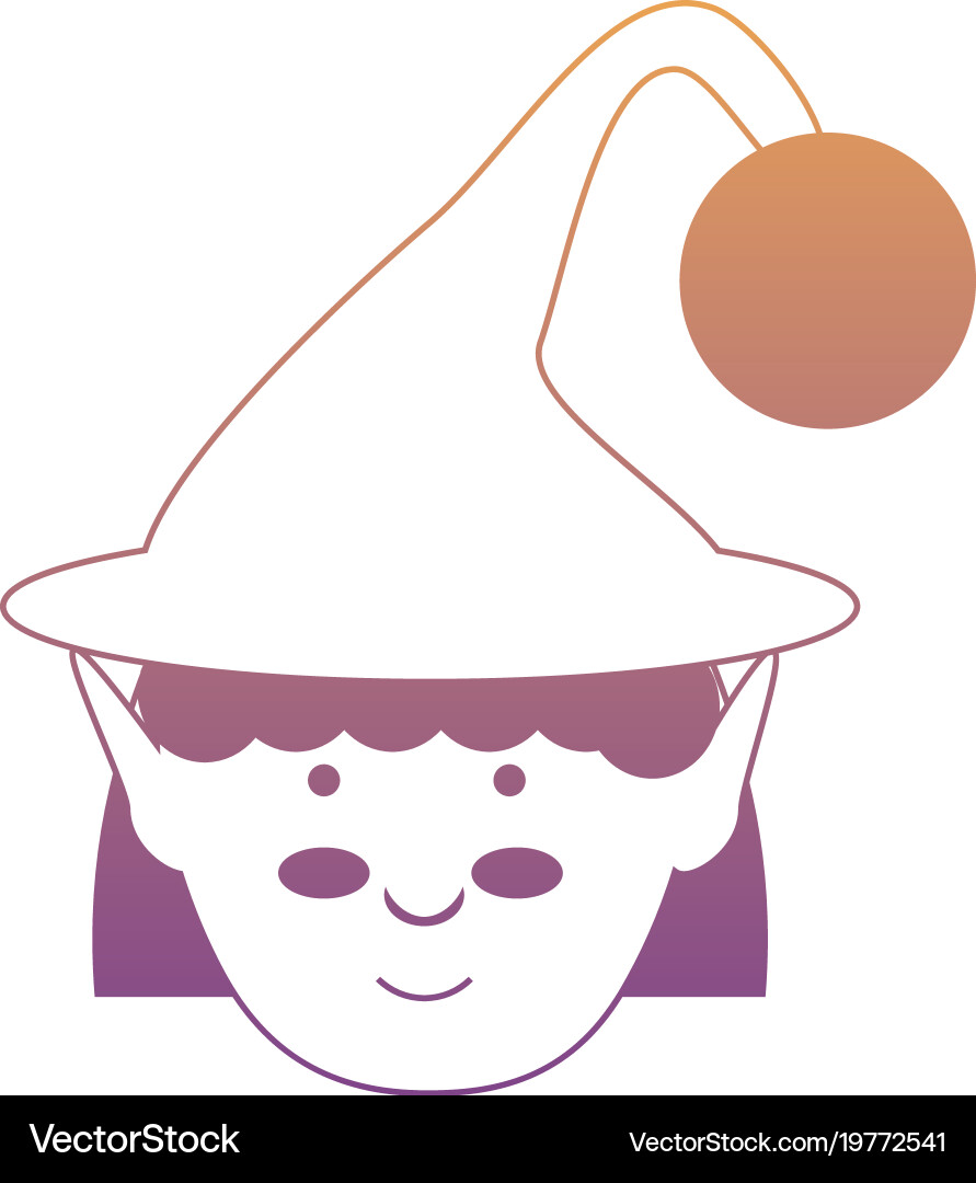 Cartoon elf girl icon Royalty Free Vector Image