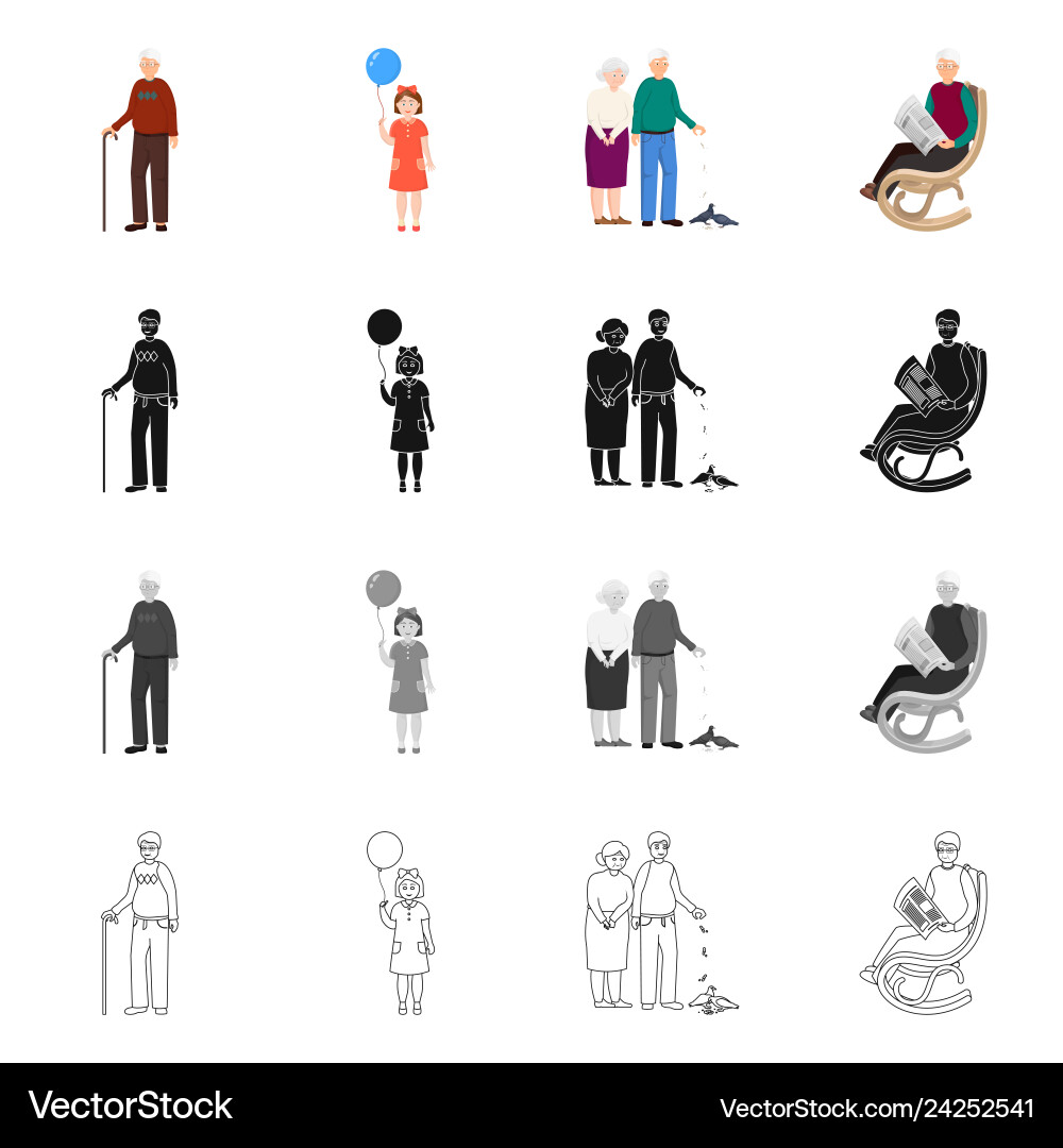 Design of character and avatar symbol set Vector Image